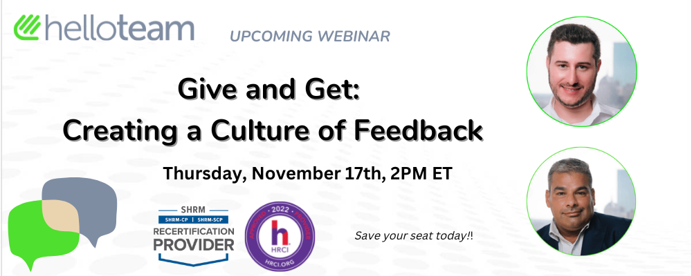 HelloTeam's Two Way Feedback Webinar